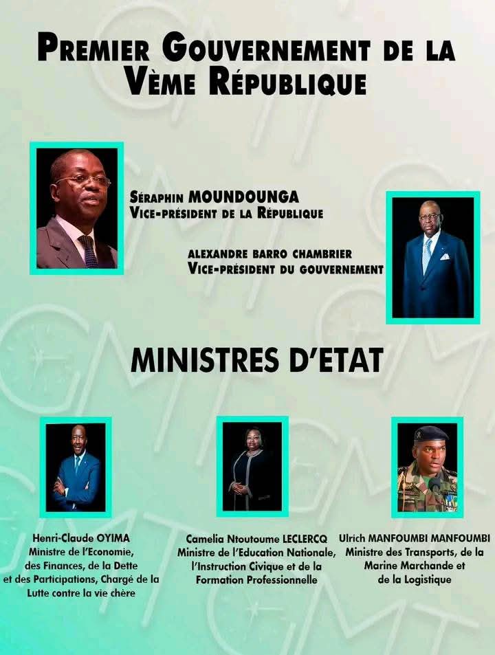 Nouveau Gouvernement de la 5e République du Gabon – GABON INFOS LIVE